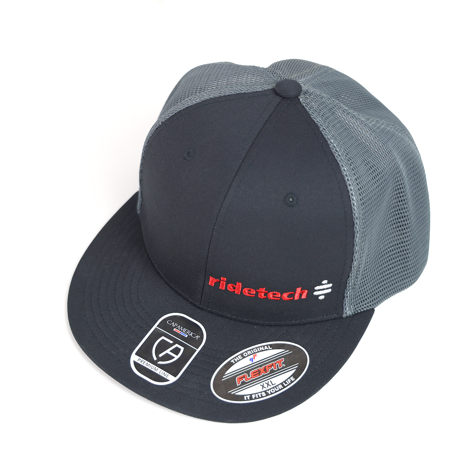 Ridetech Flexfit Curved Bill Snapback Hat | Black/grey - Ridetech